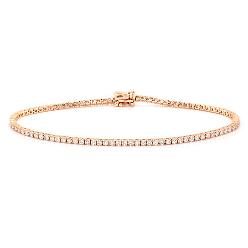 1.39ct Diamond Tennis Bracelet in 18K Rose Gold – Gabe Zac Jewellery