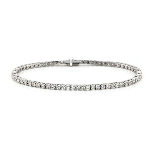 2.45ct Diamond Tennis Bracelet in 18K White Gold – Gabe Zac Jewellery