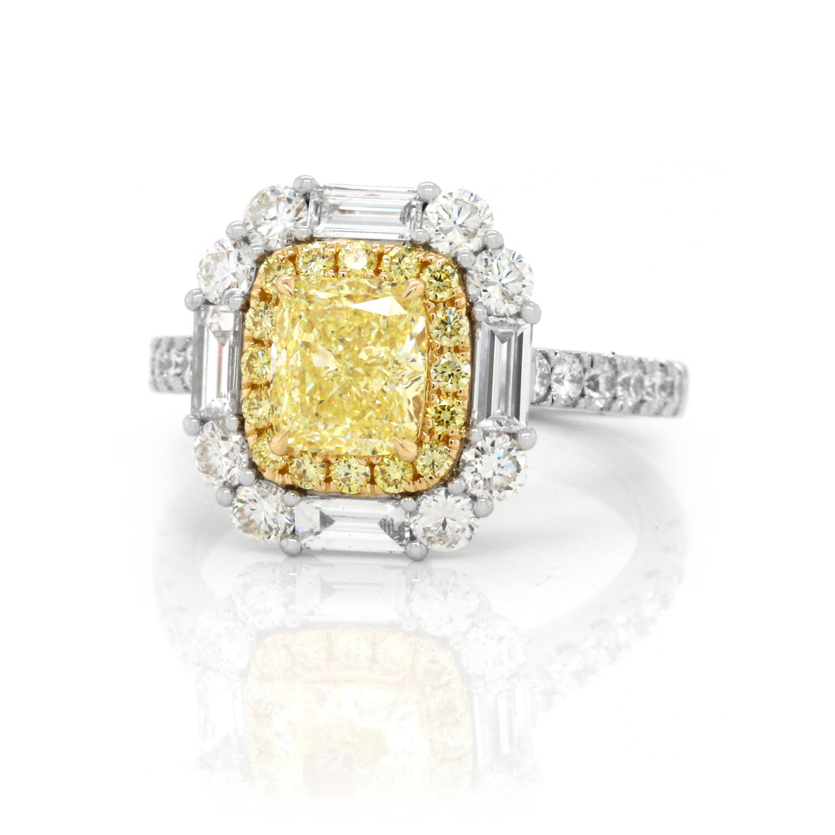 1.12ct GIA Fancy Deep Yellow Diamond Ring 18K White Gold – Gabe Zac ...
